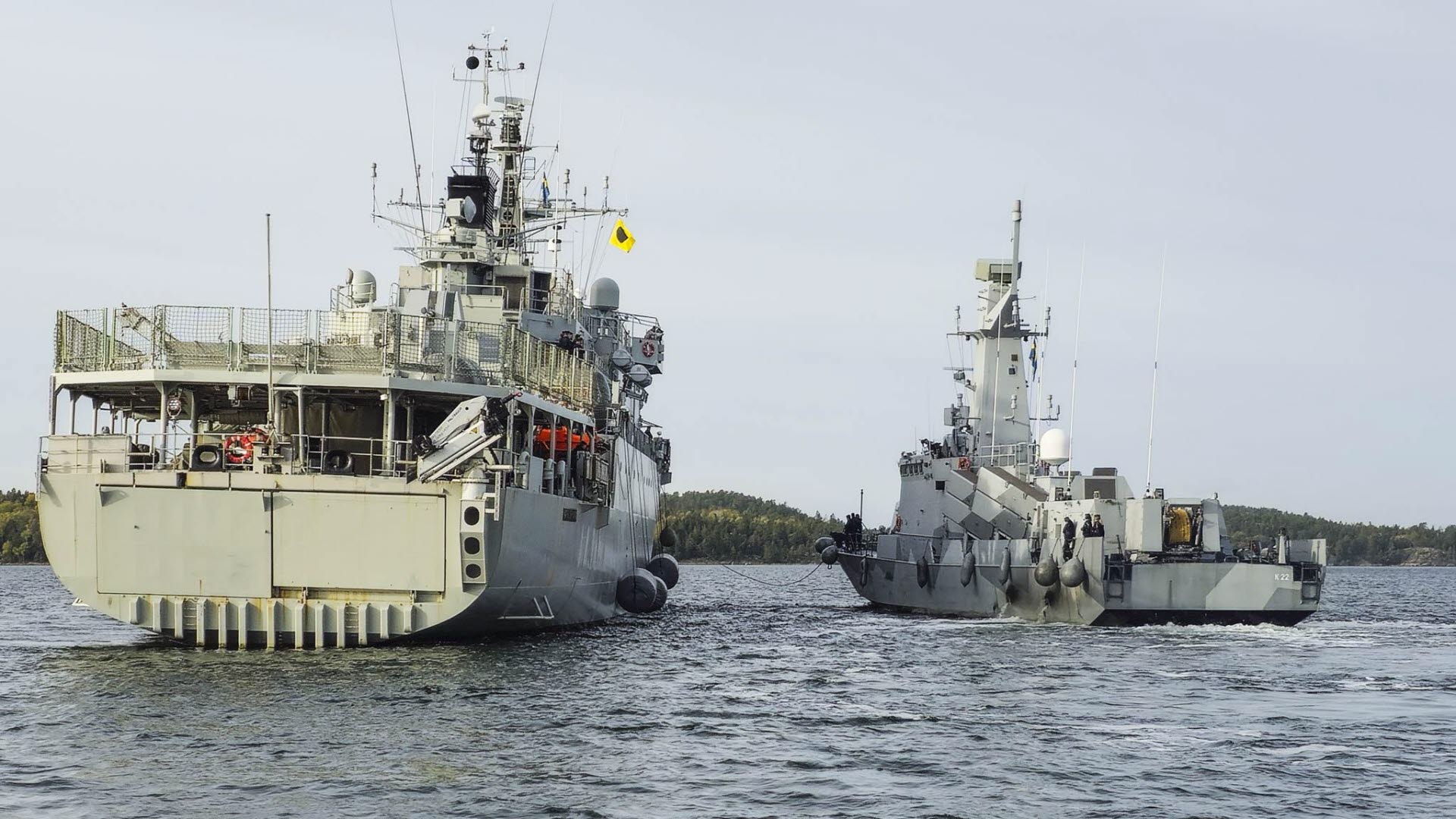 Första övningen för marinens nyaste krigsförband - Försvarsmakten