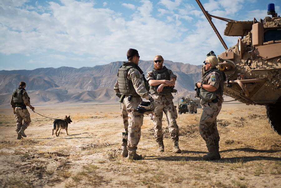 Samverkan vid en polisstation - Försvarsmakten