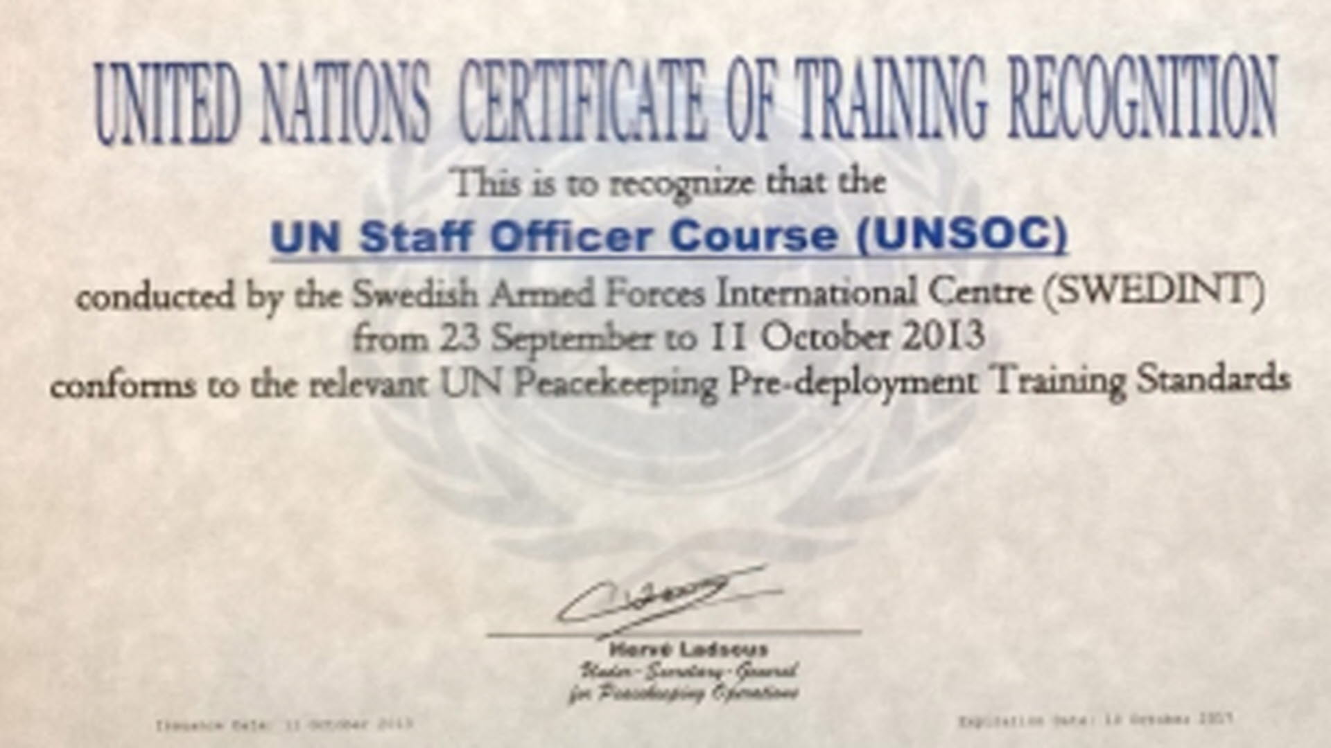 SWEDINT one of the first in the world! - Swedish Armed Forces