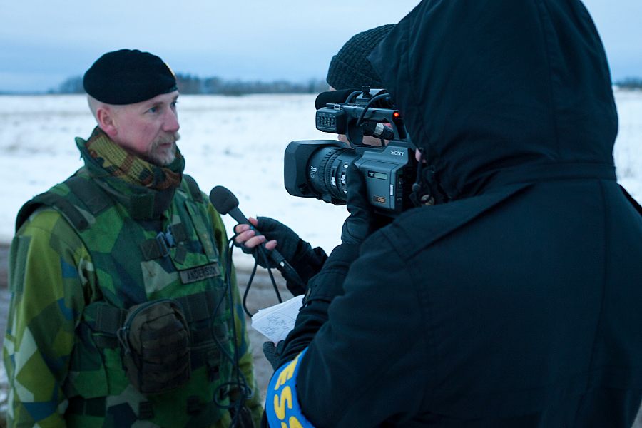 Trained to meet the media - Swedish Armed Forces