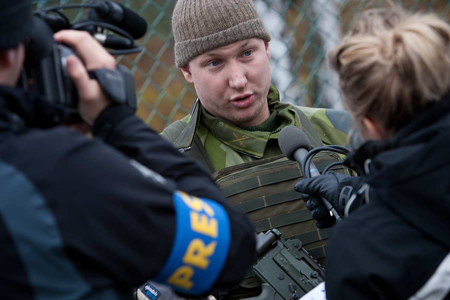 Trained to meet the media - Swedish Armed Forces